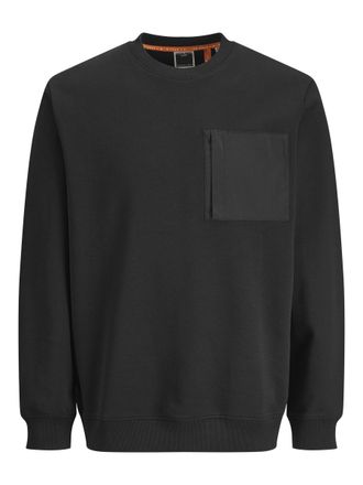 Jack & Jones Herren JCOOUTDOOR Sweat Crew NECKSN Sweatshirt, Schwarz,XL