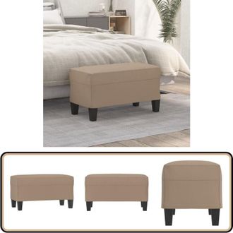 vidaXL Banc Cappuccino 70x35x41 cm Similicuir - Banc Entrée - Banc Tissu - Banc Design - Banc Moderne - Banc Capitonné