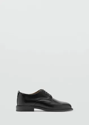 Mango Chaussures lac&eacute;es cuir noir - Homme - 39 - MANGO MAN