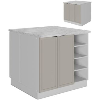 Vicco K&uuml;cheninsel Fame-Line, GrauBeige, 90 cm ohne Arbeitsplatte