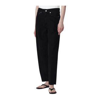 A Gold E Jean taille haute des ann&eacute;es 80 - Femme - Jeans - Noir - Taille: W26