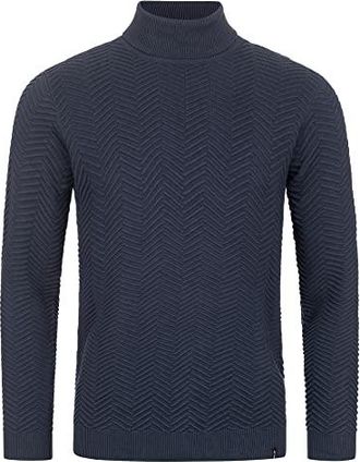 Indicode Hommes Saini Pullover | Pull col roulé en Coton Navy XL
