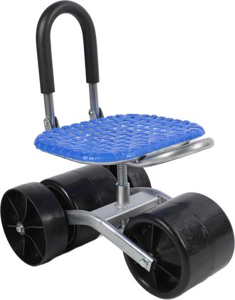 CHICIRIS 360 Grad Drehbarer Garten-Rollhocker, Sitz, Leicht zu Bewegender Arbeitssitzwagen f&uuml;r Gem&uuml;sepflanzung, Starkes Verzinktes Stahlrohrmaterial, 1 X St&uuml;tz