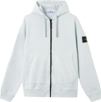Stone Island Homme, Sweatshirts et sweats &agrave; capuche, Bleu, Taille: XL Zip Sweat &agrave; capuche