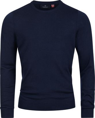 Kronstadt Herren KSJohannes Merino Crew Knit Strickpullover aus 100% Merinowolle | Herrenpullover Feinstrickpullover f&uuml;r M&auml;nner Sky Captain, XL