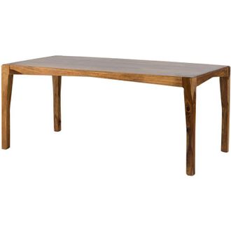 Massivmoebel24 ANCONA 0101 Table de salle &agrave; manger en bois de sheesham - laqu&eacute; / brun 140x85x77