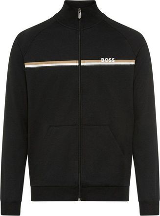 BOSS Sweatjacke Authentic mit Streifen und Logo, regular fit