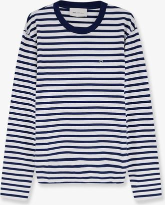 Ami Cotton T-shirt with striped pattern - AMI PARIS - gender_Man