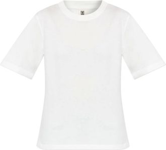 By Malene Birger T-Shirt mit Logo-Stickerei - Weiß