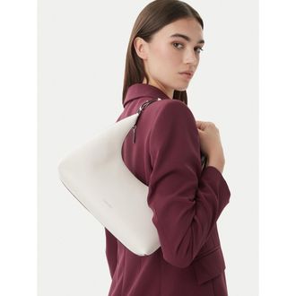 Calvin Klein Handtasche Calvin Klein Foil Logo Conv Shou?Lder Bag LV04F3272G Wei&szlig;