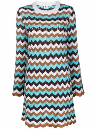 Missoni robe courte &agrave; rayures - Marron