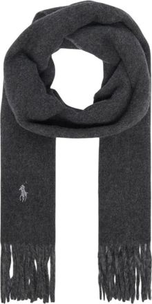 Polo Ralph Lauren &Eacute;charpe classique en m&eacute;lange de laine avec poney brod&eacute; - unisex - Accessoires - Gris - Taille: ONE Size
