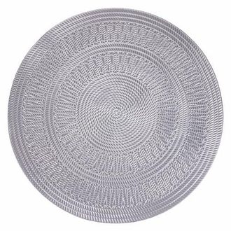 Villa D'Este Home Tivoli 6er Set Tischset rund H&auml;keloptik &Oslash; 38 cm Xmas