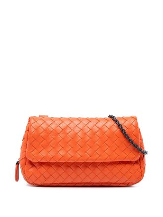 Bottega Veneta mini sac &agrave; bandouli&egrave;re Intrecciato Expandable Chain Flap (2012-2025) - Orange