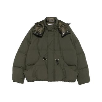 sacai Homme, Vestes, Vert, Taille: S Veste matelass&eacute;e &agrave; capuche vert olive
