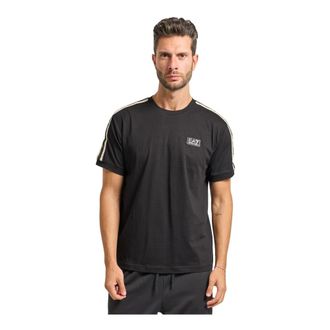 Emporio Armani Homme, Tops, Noir, Taille: 2XL T-shirts et Polos Noirs avec Logo