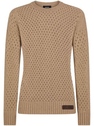 Dsquared2 pull en maille pointelle - Tons neutres
