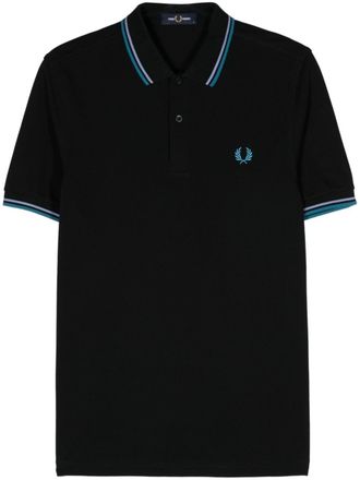 Fred Perry polo en coton à logo brodé - Noir
