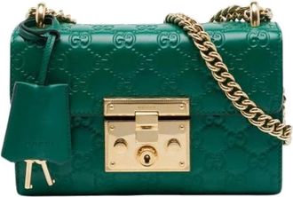 Gucci Sac bandouli&egrave;re Padlock Pre-owned - Femme - Pre-owned - Vert - Taille: ONE Size