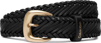 Calvin Klein Dameng&uuml;rtel Calvin Klein Braided Logo Buckle 25Mm LV04F7087G Schwarz