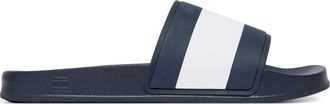 Tommy Hilfiger Pantoletten Tommy Hilfiger Core Hilfiger Flag Pool Slide FM0FM05798 Blau