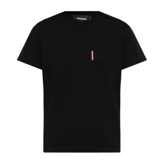 Dsquared2 T-Shirt mit Tasche - - Tops - Damen - Schwarzk - L