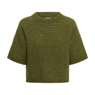 Part Two Rundhals-Strickware - - Knitwear - Damen - Gr&uuml;n - L