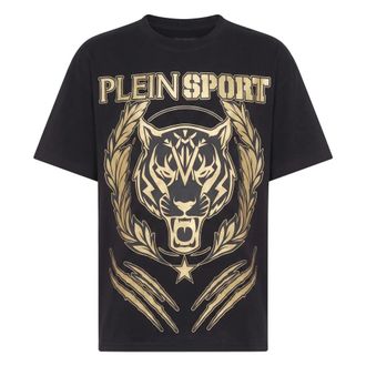 Plein Sport Homme, Sport, Noir, Taille: XL T-Shirt Col Rond SS Tiger