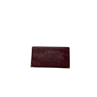 Cartier Pre-owned Vintage Bordeaux Leather Card Holder - Femme - Pre-owned - Rouge - Taille: ONE Size