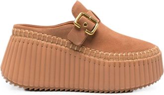 Chlo&eacute; Chaussons En Cuir Daim Nama