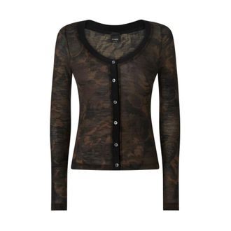 Pinko Pinko, Femme, Pulls, Vert, Taille: 38 FR Valpolicella SD3 Cardigan
