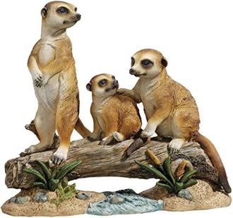 Design Toscano Der Erdmännchen-Klan - Figur, Maße: 12,5 x 15 x 33 cm