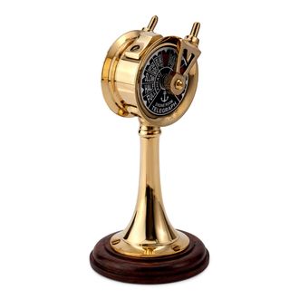 NKlaus Antik Maschinentelegraph Messing Holz Maritim Deko Fahrstufenregler Geschenk 11750