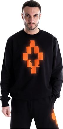 Marcelo Burlon Homme, Sweatshirts et sweats &agrave; capuche, Noir, Taille: M Logo SweaT-shirt