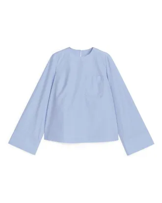 Arket Baumwollbluse -Blau