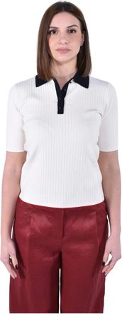 Max Mara Femme, Tops, Blanc, Taille: 46 FR Oscuri Polo