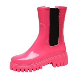 Generic Bottes De Pluie Femme Imperm&eacute;ables L&eacute;G&egrave;Res Semi-Hautes, Courtes Bottines Antid&eacute;rapant Confortables, Polyvalentes Et Pratiques pour Le Jardinage, Activ
