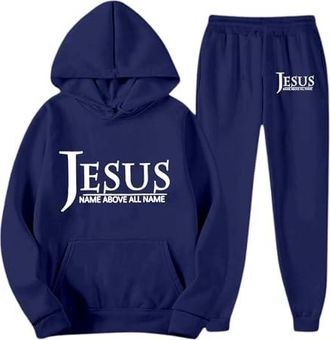 Generico Jesus Loves You Surv&ecirc;tement pour homme avec capuche pour homme, surdimensionn&eacute;, pull de sport de loisirs, manches longues, pour lentra&icirc;nement, streetw