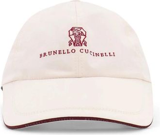 Brunello Cucinelli unisex, Accessoires, Blanc, Taille: L Casquette de baseball avec logo