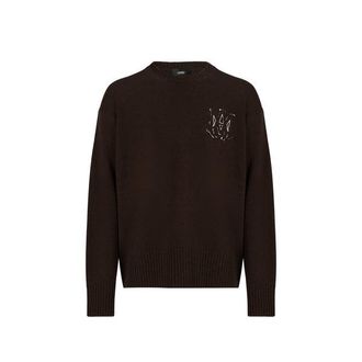 Amiri Pull droit manches longues en laine vierge