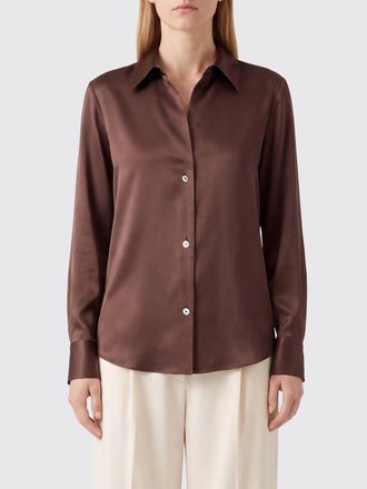 Vince Chemise slim &agrave; carreaux en pure soie &agrave; manches longues