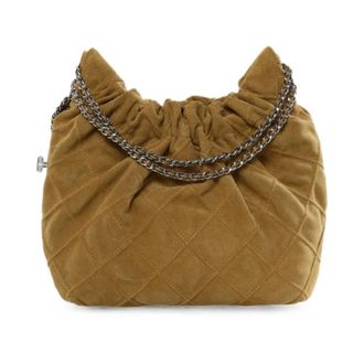 Tory Burch Fleming Mini Wildleder-Leder Hobo Bag - - Bags - Damen - Gr&uuml;n - ONE SIZE