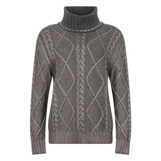 Herno Pullover mit hohem Kragen - - Knitwear - Damen - Grau - M