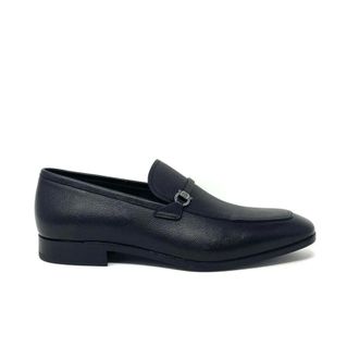 Ferragamo Homme, Chaussures, Noir, Taille: 44 EU Mocassins Slip-On en Cuir de Veau