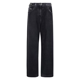 The Attico Blaue Marinebeschichtete Canvas Lange Hose - - Jeans - Damen - Blau - W28