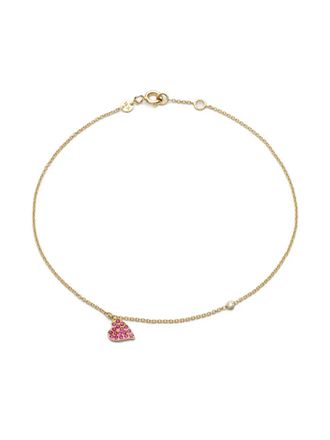 WHITEbIRD 18kt yellow gold Clarisse Heart ruby bracelet - Or