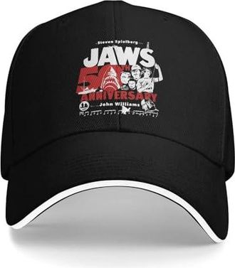 Generic Chapeau dHomme, Tenue de Film 50e Anniversaire des Dents de la mer, Casquette de Baseball pour Hommes Femmes, Chapeau de Papa, Couvre-Chef Formel Uniq