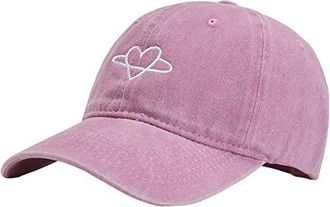 Generic Casquette de baseball en denim pour homme et femme - Tendance - Respirant - Pour la course &agrave; pied, rose, Taille unique