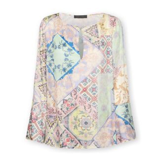 Elena Miro Bluse mit Bandana-Print - - Blouses & Shirts - Damen - Lila - XL