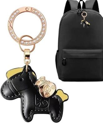 Generic Breloque pour sac &agrave; dos de cheval | Accessoires de mode - Porte-cl&eacute;s chinois en cuir - pour sac &agrave; main, sac &agrave; dos, bureau, voyage, vacances, festival 